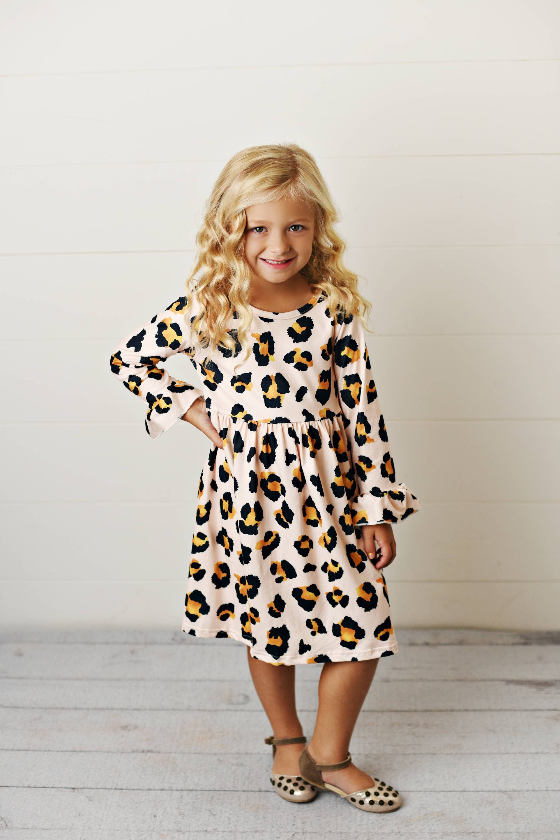 Girls Claire Pink Leopard Print Fall Twirl Dress – Farm Wife Threads